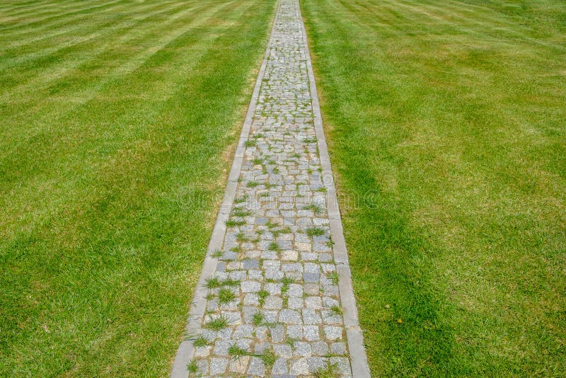 Pavement walk path in park stock image. Image of material - 259225389