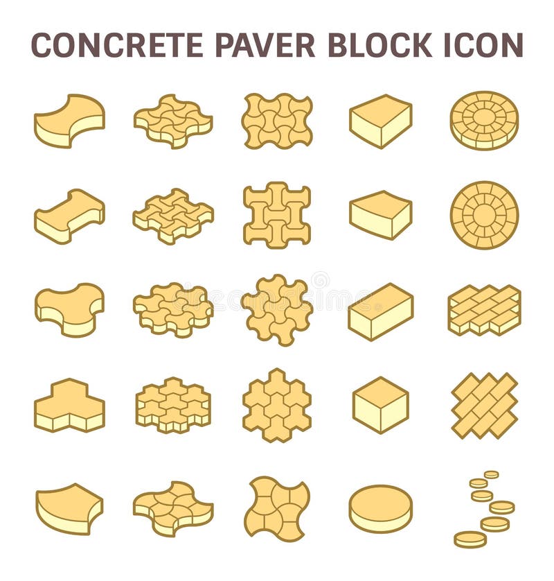 Paver block icon stock vector. Illustration of construction - 83571748