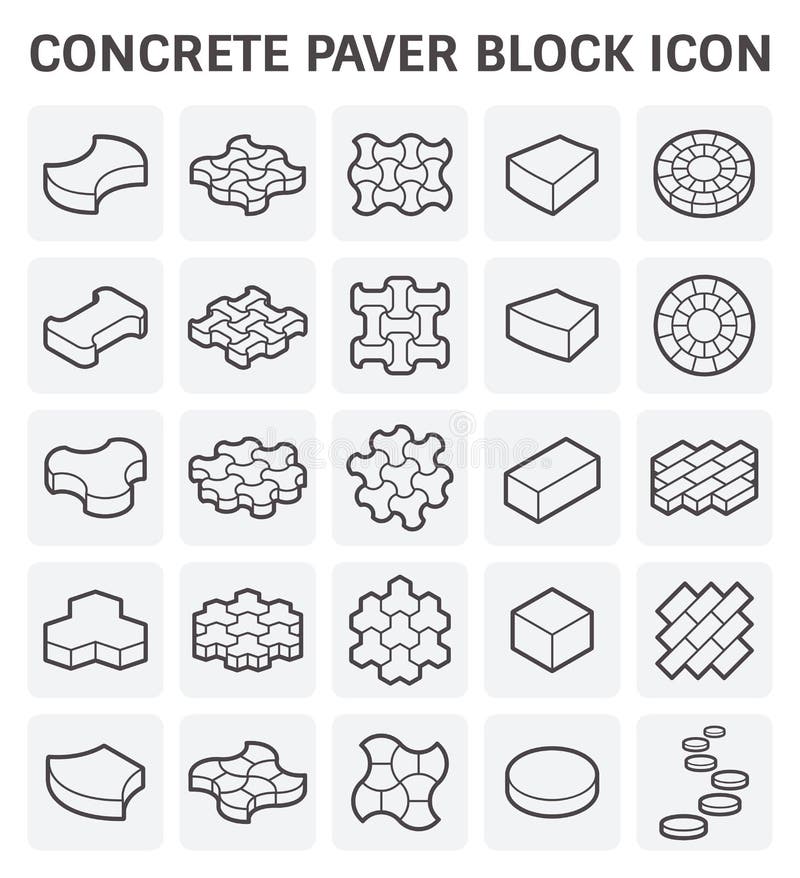 Paver block icon stock vector. Illustration of interior - 77337619
