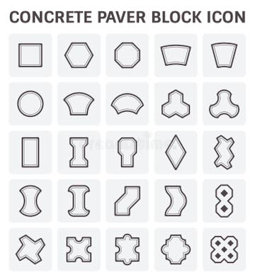 Paver block icon stock vector. Illustration of construction - 83571748