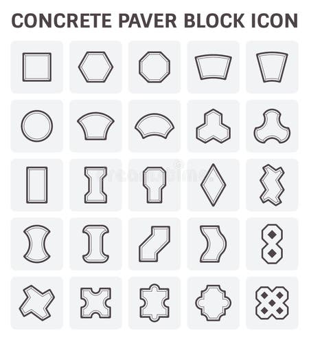 Paver block icon stock vector. Illustration of construction - 83571748
