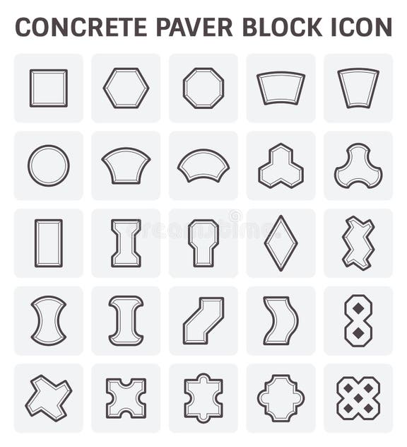 Paver block icon stock vector. Illustration of construction - 83571748