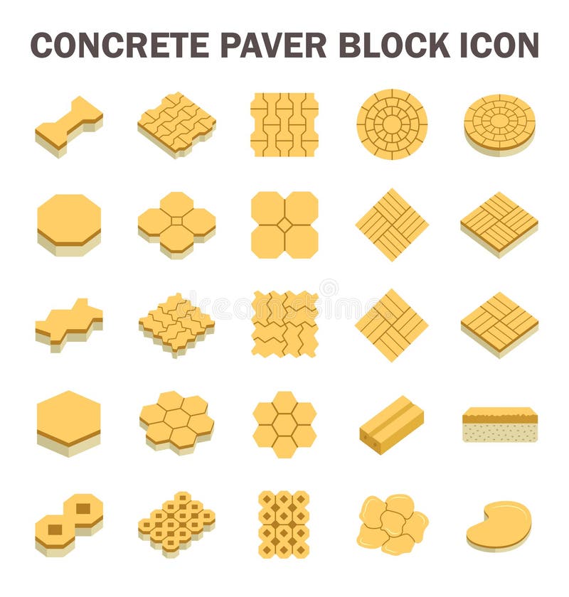 Paver Block Icon stock vector. Illustration of color - 84897187