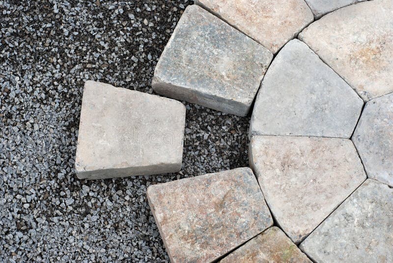 Pavers In A Circular Pattern Stock Photo - Image of stone, paving: 19004374