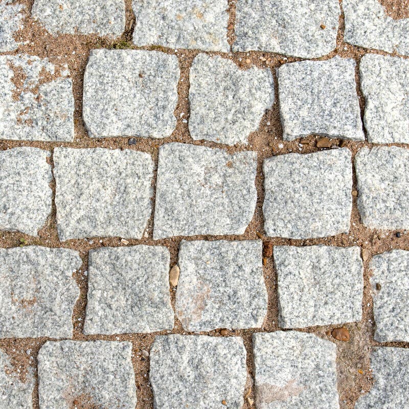 Pavers Leather Square Stones between Which Sand Stock Photo - Image of ...