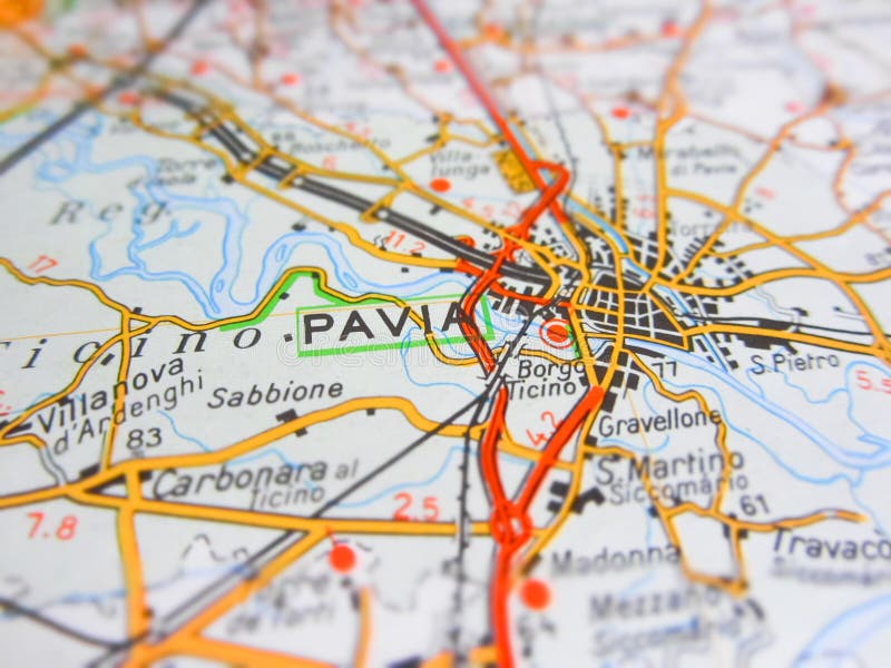 Pavia, Old City View. Black and White Photo Stock Image - Image of ...