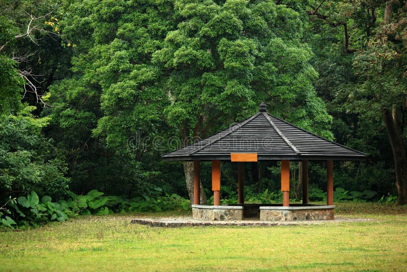 Pavilion stock image. Image of bench, outdoor, lonely - 17639309