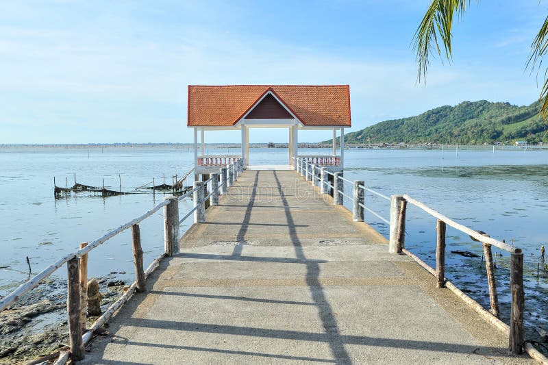 Pavilion on the beach stock image. Image of bench, building - 101251683