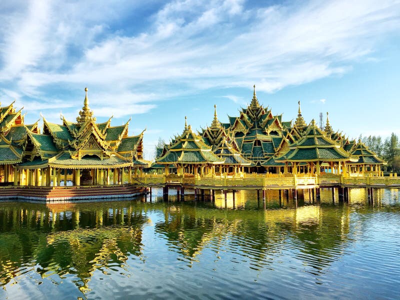 Pavilion of the Enlightened in Ancient Siam Stock Image - Image of dark ...