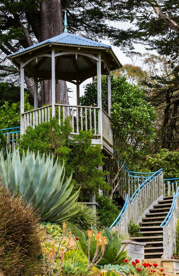 Pavilion in the garden stock image. Image of arbor, park - 56402005