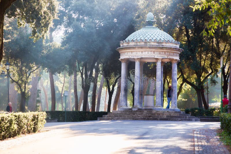 Pavilion in Garden of Villa Borghese, Rome, Italy Editorial Photography ...