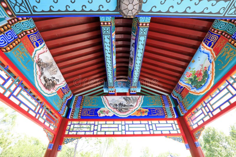 Pavilion Structure Traditional Chinese Architecture Stock Photo - Image ...