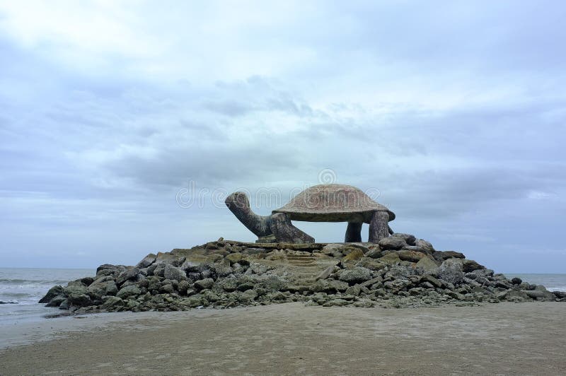 Seaside Pavilion Turtle Shape in the South of Thailand Stock Image ...