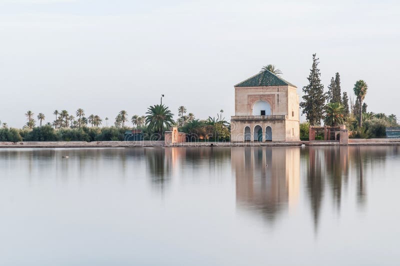 Menara Gardens in Marrakech, Morocco Stock Photo - Image of landmark ...