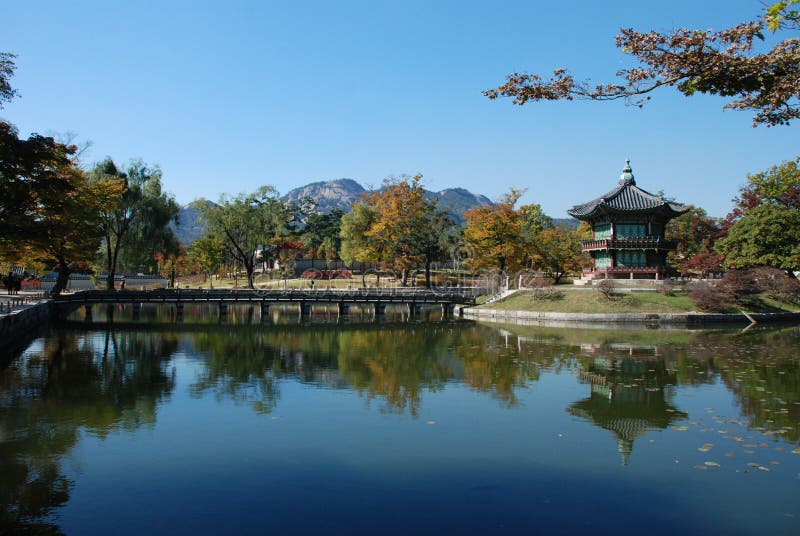 An Old Historic Pavillion in Seoul, Korea. Stock Image - Image of ...