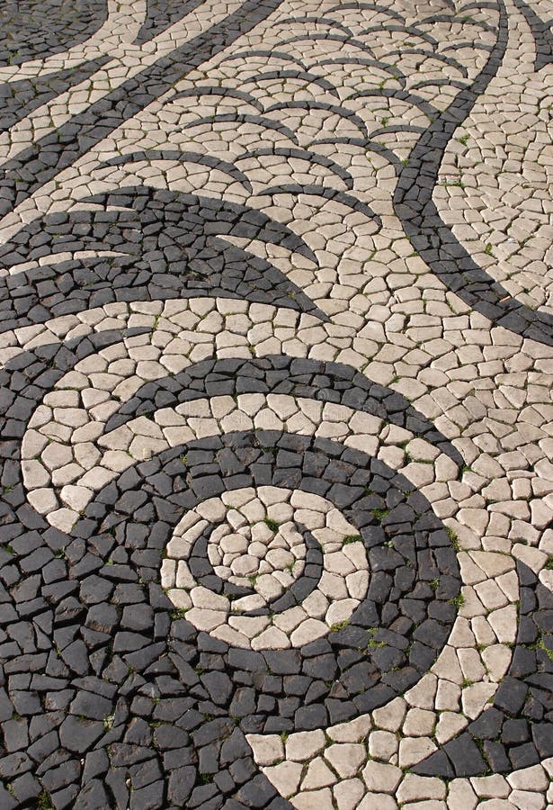 Paving Stones Known As Calcada in Portugal and Brazil. Stock Photo ...