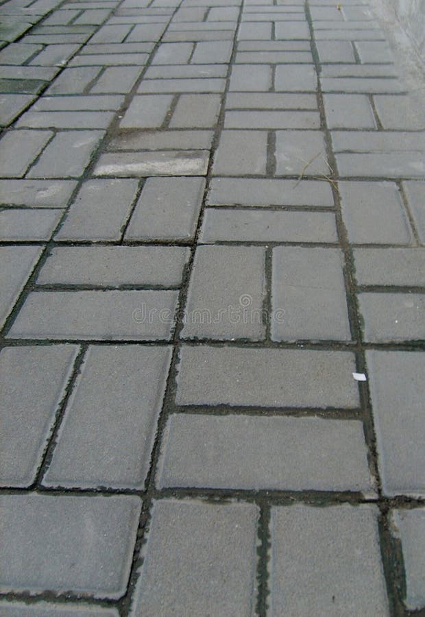 Paving Block with Dark Gray Color on the Home Page Stock Image - Image ...