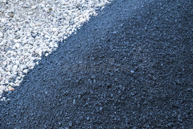 Paving a Driveway with Asphalt Stock Image - Image of building ...