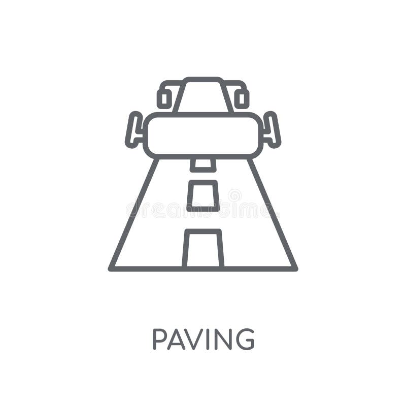 Outline Paving Vector Icon. Isolated Black Simple Line Element ...