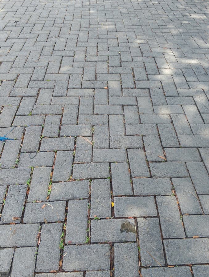 Paving Road Surface Neatly Arranged in a Zigzag Pattern Stock Image ...