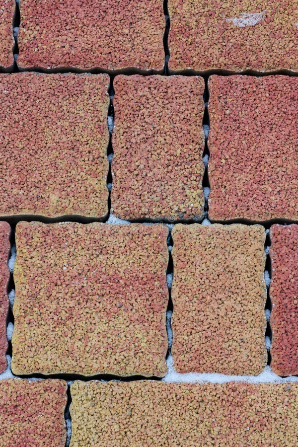Paving slab red colored. stock photo. Image of building - 90680402