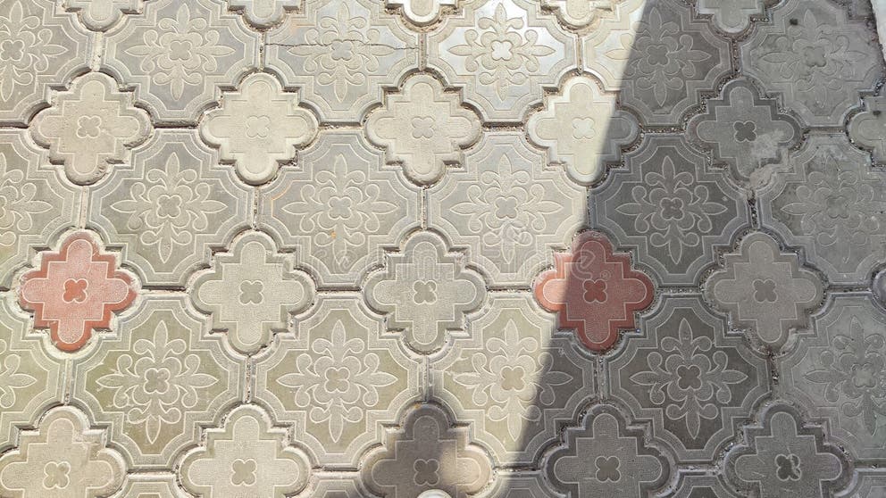 Paving Slabs. Background, Texture. Patterned Paving Slabs in Sunlight ...