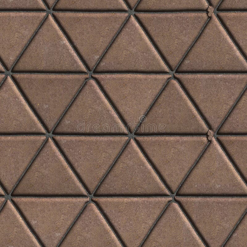 Paving Slabs Brown Pattern of Small Triangles Stock Image - Image of ...