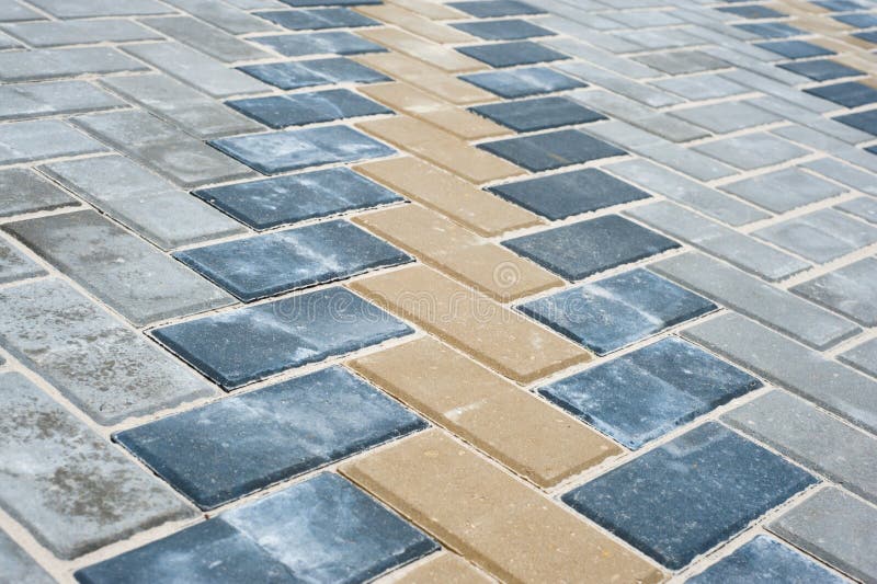 Paving Slabs of Different Colors and Shapes.Texture of Different ...