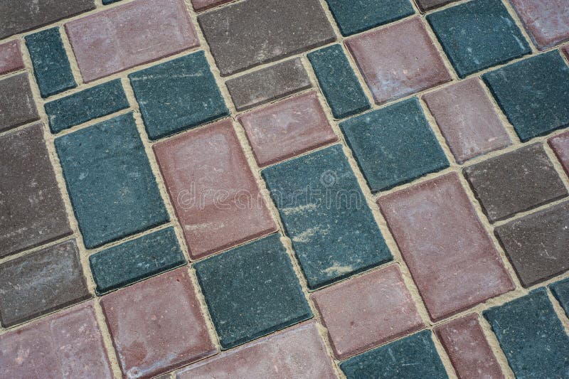 Paving Slabs of Different Colors and Shapes.Texture of Different ...