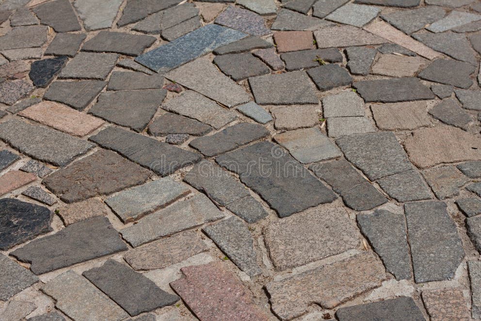 Paving Slabs of Different Shapes Stock Image - Image of road, grey ...