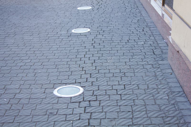 Paving Slabs on the Footpath Stock Image - Image of foliage, patio ...