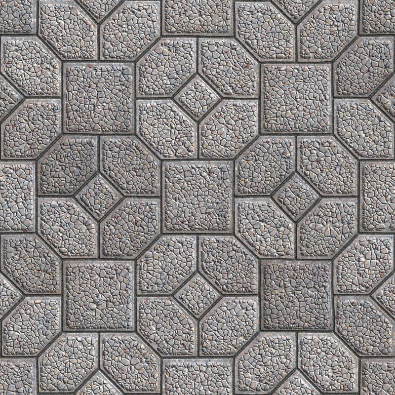 Gray Square Pavement. Seamless Tileable Texture. Stock Illustration ...