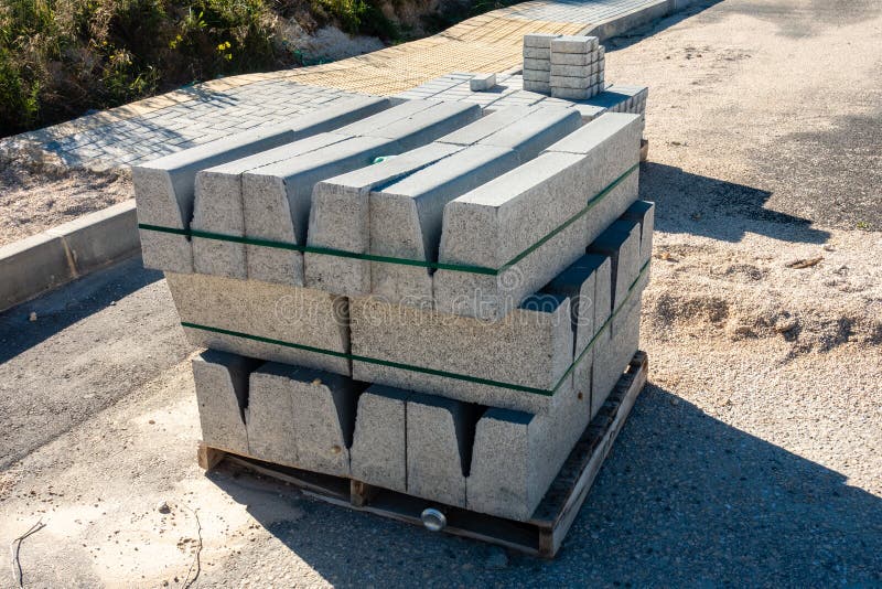 Paving slabs stacked stock image. Image of grey, pavement - 169097617