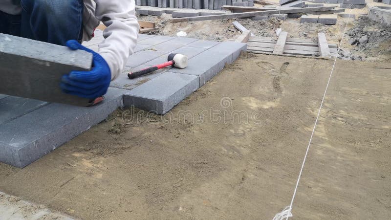 Paving Stacker Workplace - Construction Site - 11s Stock Video - Video ...