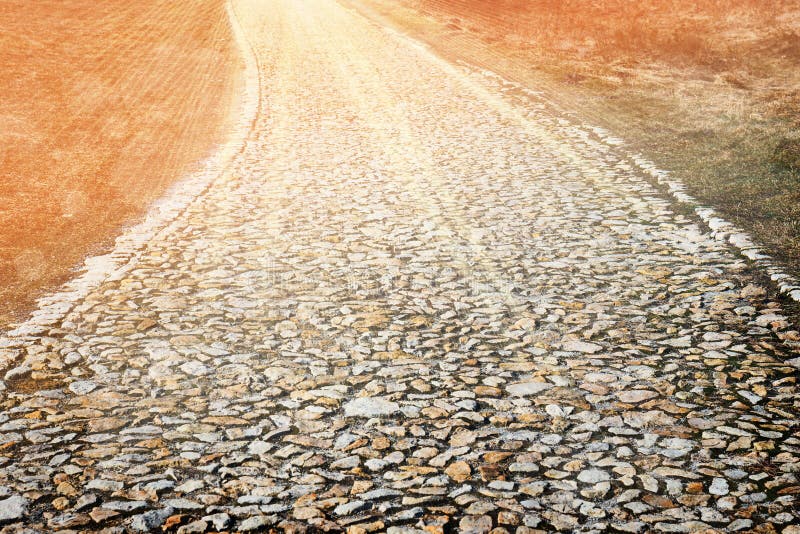 Paving Stone Path Goes Away Stock Image - Image of grass, brick: 107107945