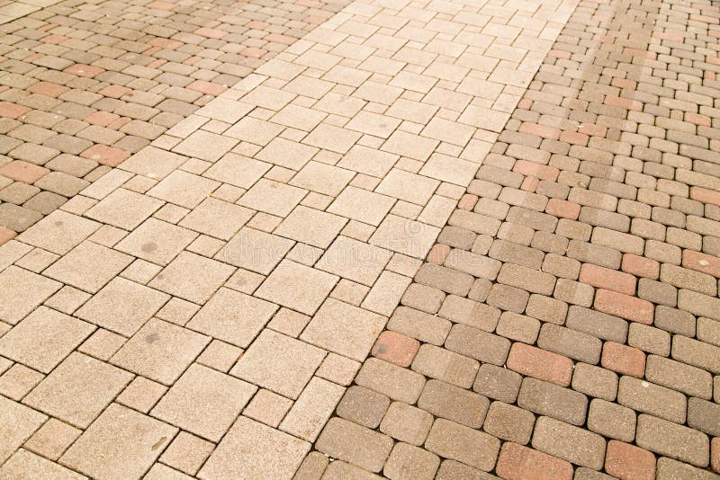Paving Stone on the Road in the Park Stock Image - Image of paving ...