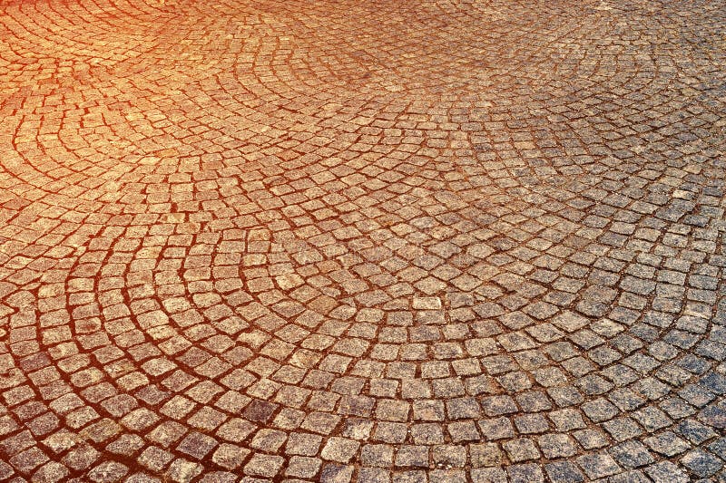 Paving Stone from Square Granite Bricks Stock Photo - Image of road ...