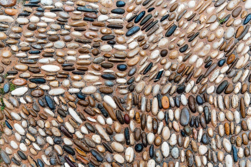 Paving Stone Texture. Stone Surface Made of Small Round Stones. Stock ...