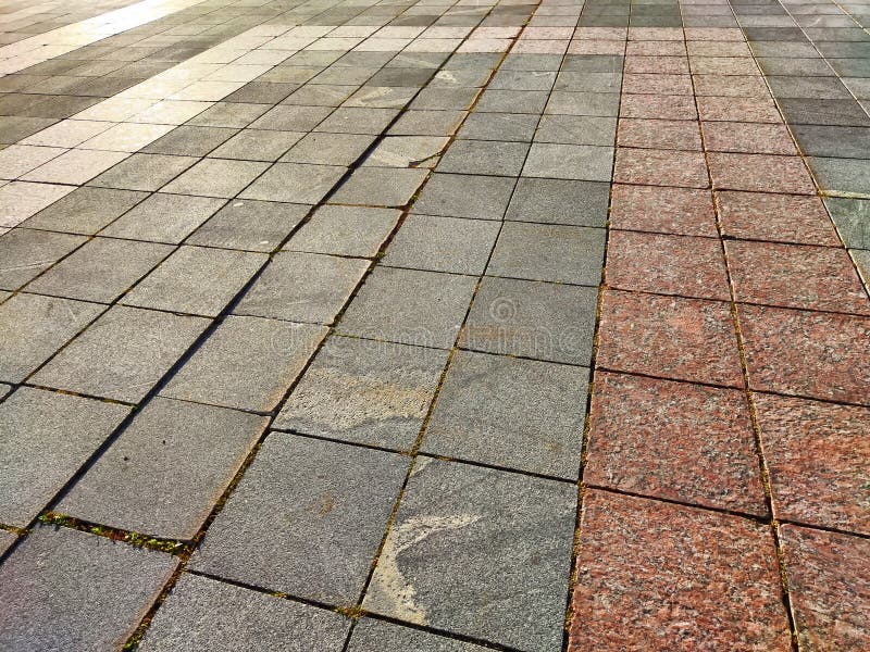 Paving Stone Tiles of Square and Rectangular Shape of Gray in ...