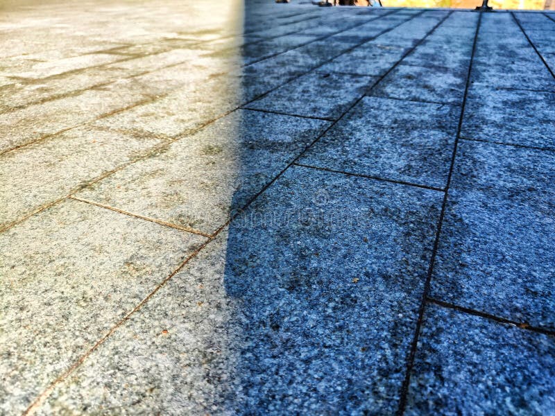 Paving Stone Tiles of Square and Rectangular Shape of Gray in ...