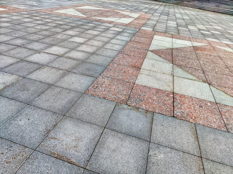 Paving Stone Tiles of Square and Rectangular Shape of Gray in ...