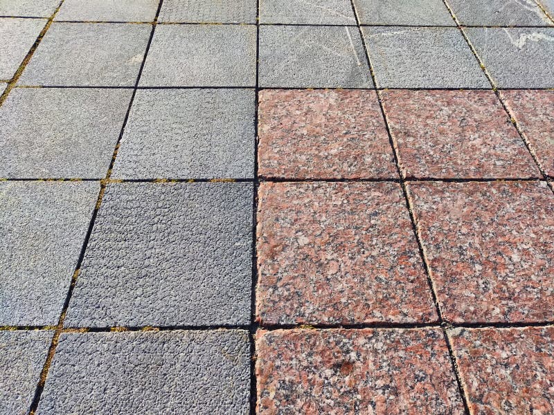 Paving Stone Tiles of Square and Rectangular Shape of Gray in ...
