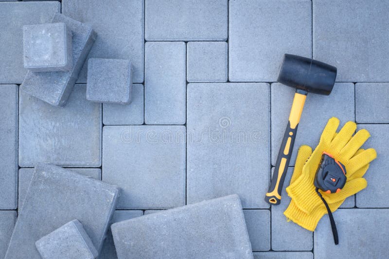 Paving Stones Paving Background Stock Image - Image of cement, brick ...