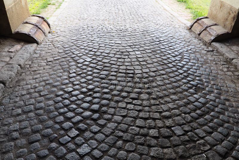 Paving Stones - a Hard Road Surface, a Kind of Pavement, Lined with ...