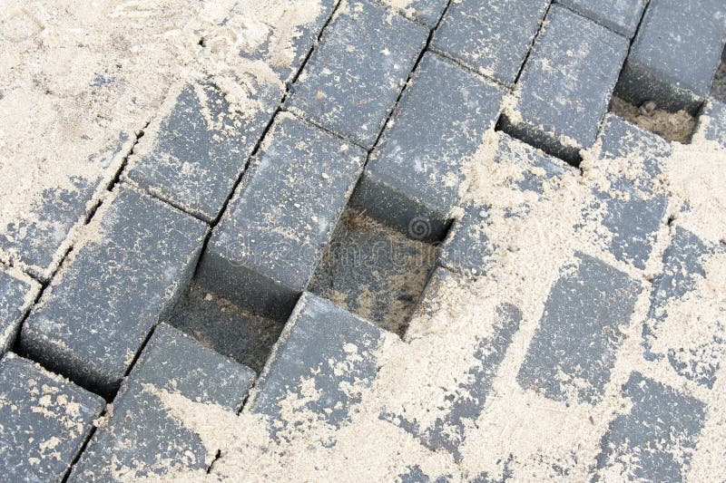 Paving Stones Laid on the Embankment Stock Photo - Image of floor ...