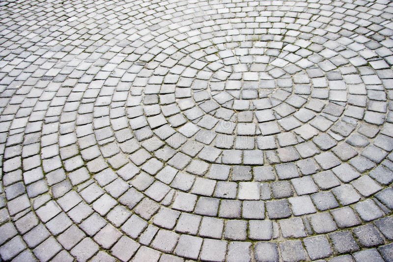 Paving Stones Laid Out in a Radial Pattern Stock Photo - Image of area ...