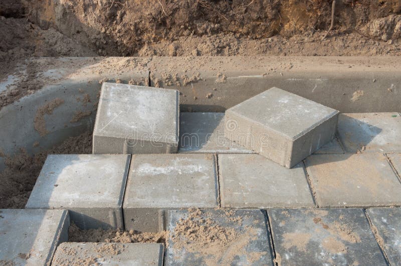 Paving a street stock photo. Image of boulevard, granite - 20189192