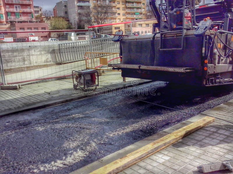 Paving stock photo. Image of paving, machine, road, asphalt - 52257546