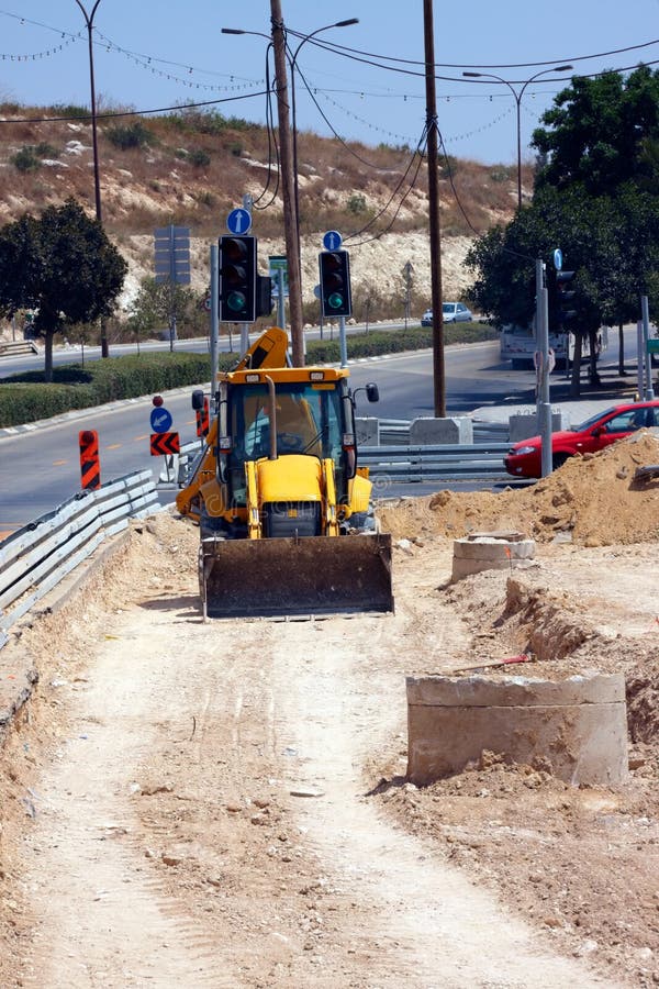 Paving work stock image. Image of asphalt, tractor, lane - 14686069
