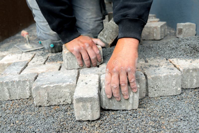 Pavior stock image. Image of paving, business, path, block - 49083359